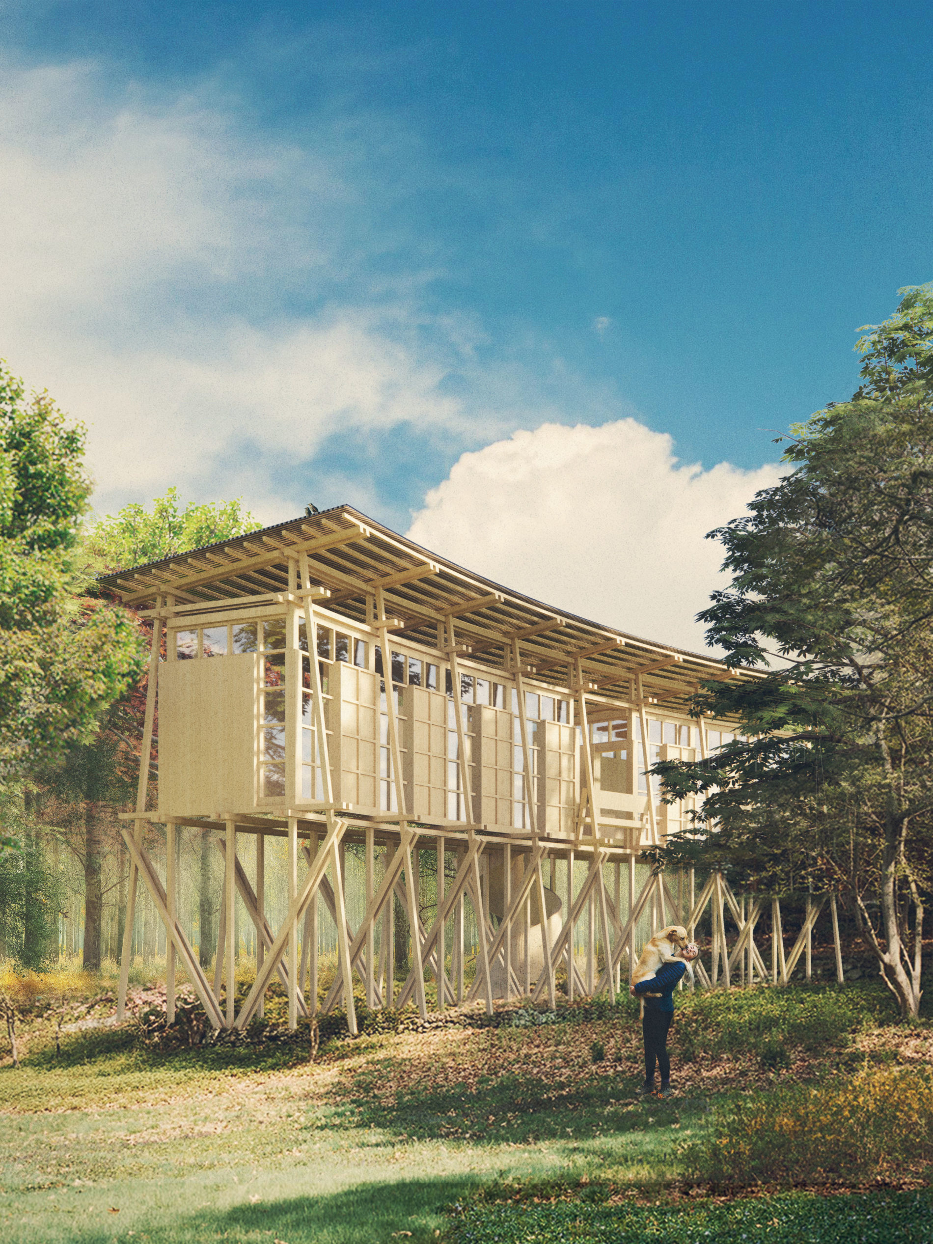 Curved Treehouse - Studio Mù